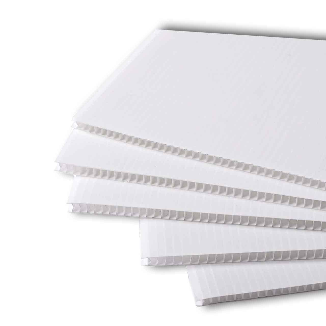 Corrugated Plastic - White 4MM X 48 X 96 LT-CORE - Laird Vancouver